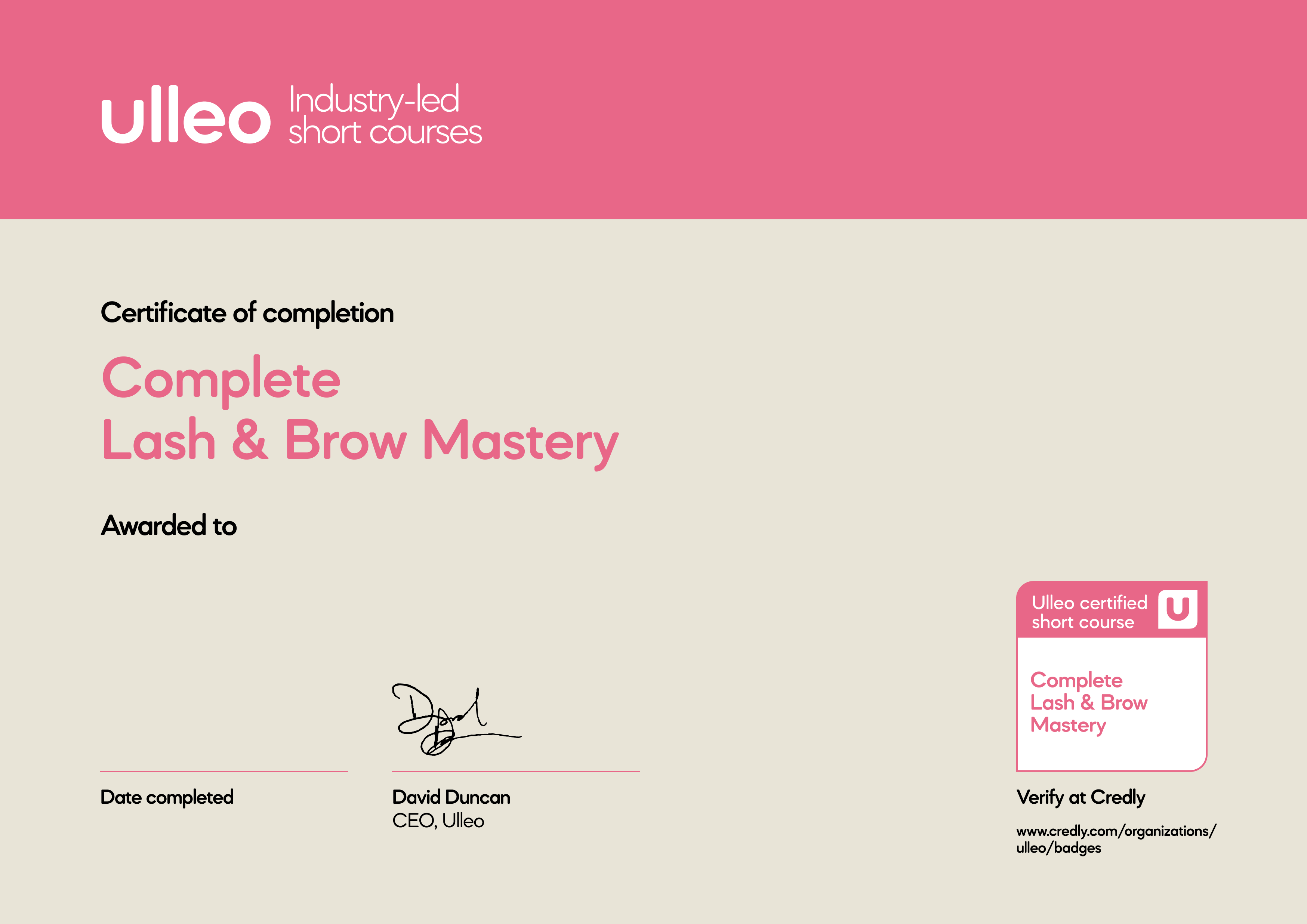 Lash & Brow Business Pathway | The Career Academy AU